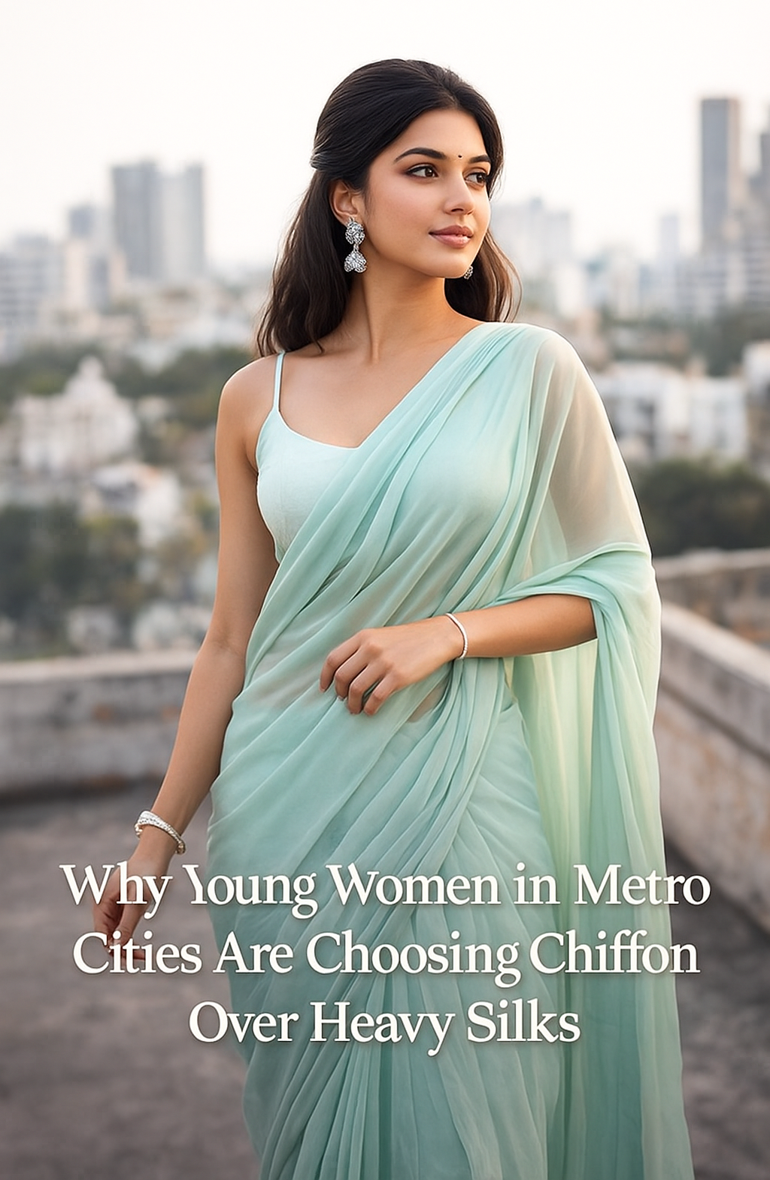Why Young City Women Choose Chiffon Over Heavy Silks
